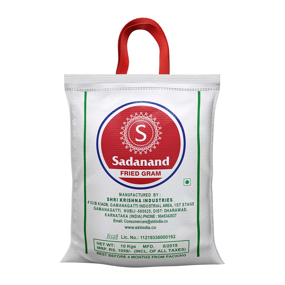 Sadanand Fried Gram 10kg (Bag of 5) - Shri Krishna Industries Hubli